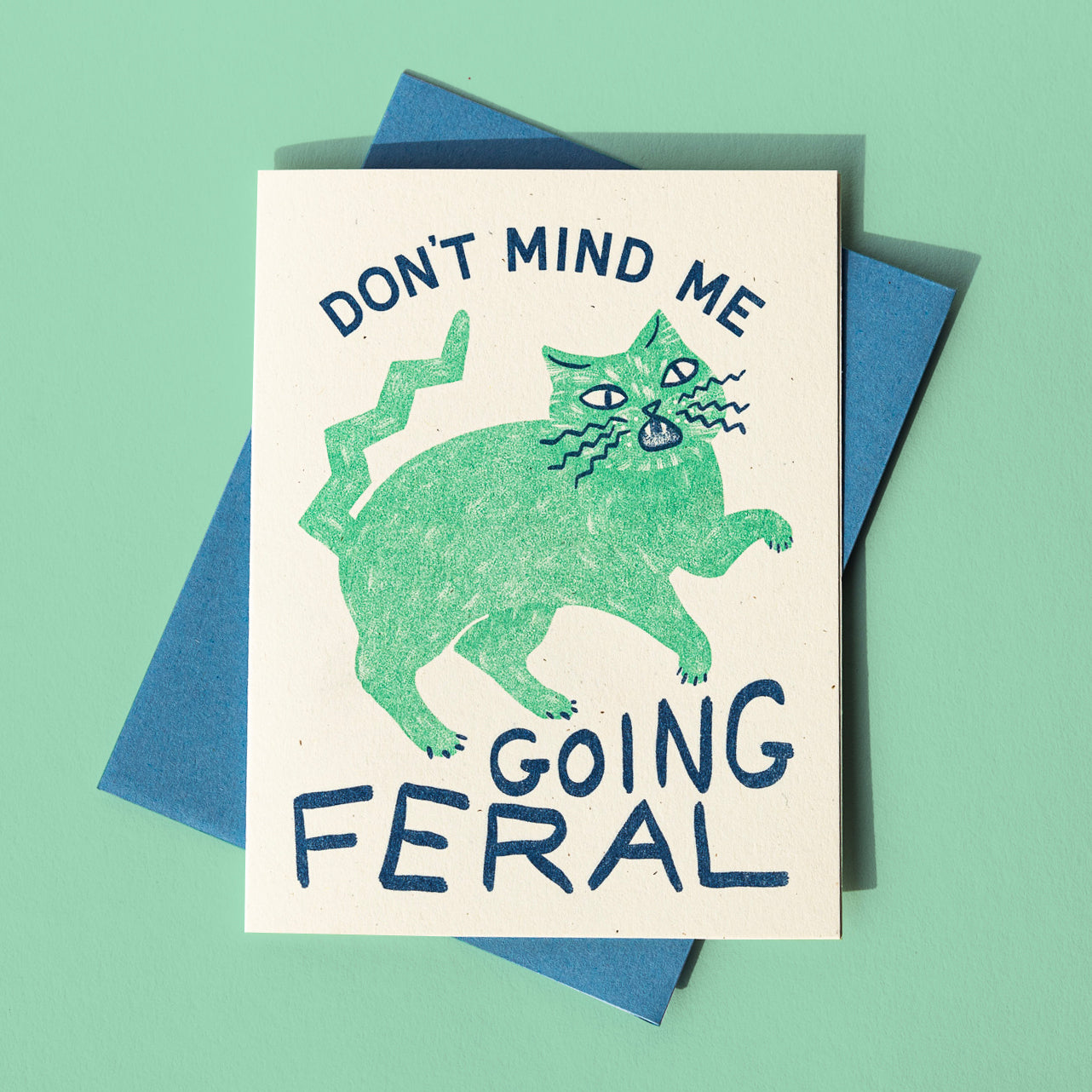 Going Feral - Risograph Greeting Card – Bromstad Printing Co.